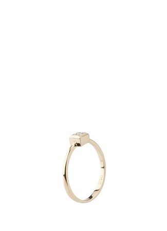 Collection Kadın Silver Pırlantalı Altın Rengi Yüzük EU