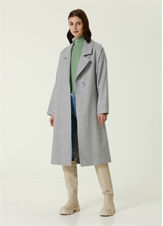 Network Kadın Basic Fit Gri Manto S EU