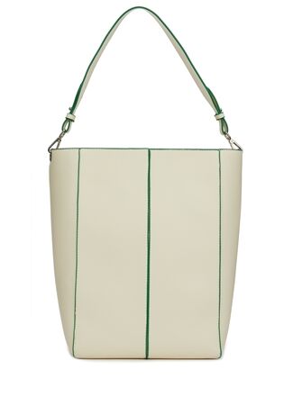 Hvisk Kadın Beyaz Yeşil Vegan Omuz Çantası EU