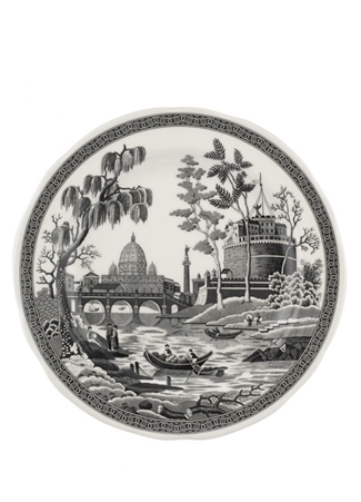 Spode Heritage Siyah Desenli Porselen Yemek Tabağı Çok Renkli Spode Heritage Siyah Desenli Porselen Yemek Tabağı Çok Renkli