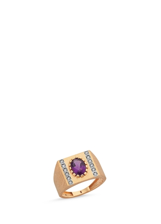 Collection-Selda Jewellery Kadın Pırlanta Detaylı Altın Rengi Yüzük EU Collection-Selda Jewellery Kadın Pırlanta Detaylı Altın Rengi Yüzük EU