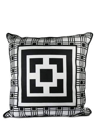 Baci Milano Optical Kareli 60x60 Cm Kadife Yastık Siyah Baci Milano Optical Kareli 60x60 Cm Kadife Yastık Siyah