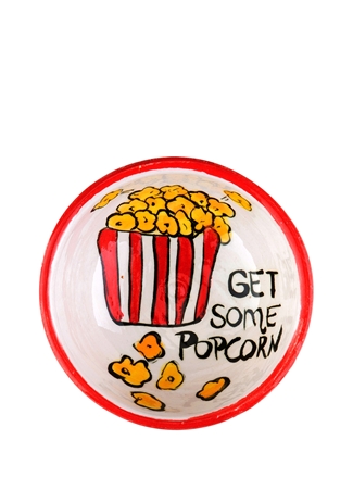 Feeling Good Inside Popcorn Desenli El Yapımı Çini Reçellik Kırmızı Feeling Good Inside Popcorn Desenli El Yapımı Çini Reçellik Kırmızı