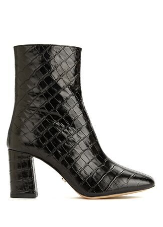 Divarese Kadın Siyah Krokodil Dokulu Topuklu Deri Bot 36 EU Divarese Kadın Siyah Krokodil Dokulu Topuklu Deri Bot 36 EU