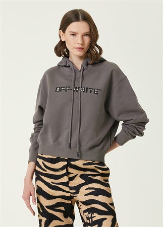 Off-white Kadın Gri Kapüşonlu Logolu Sweatshirt Xs Eu Off-white Kadın Gri Kapüşonlu Logolu Sweatshirt Xs Eu
