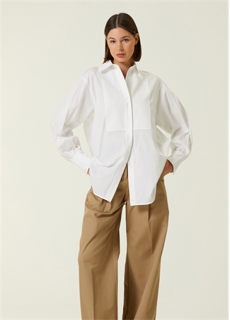 Victoria by Beckham Kadın Beyaz Balon Kol Gömlek 8 US Victoria by Beckham Kadın Beyaz Balon Kol Gömlek 8 US