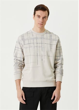 Z Zegna Erkek Bej Ekoseli Sweatshirt S Eu Z Zegna Erkek Bej Ekoseli Sweatshirt S Eu