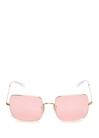 Ray-Ban Kadın Pembe Kare Formlu Erkek Güneş Gözlüğü Altın Rengi 54 EU Ray-Ban Kadın Pembe Kare Formlu Erkek Güneş Gözlüğü Altın Rengi 54 EU