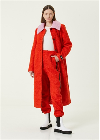 Staud Kadın Kırmızı Şeritli Sherpa Eşofman Altı S EU Staud Kadın Kırmızı Şeritli Sherpa Eşofman Altı S EU