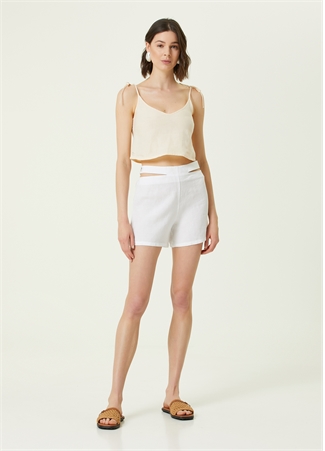 Dor Raw Luxury Kadın Şort Beyaz Xs Eu