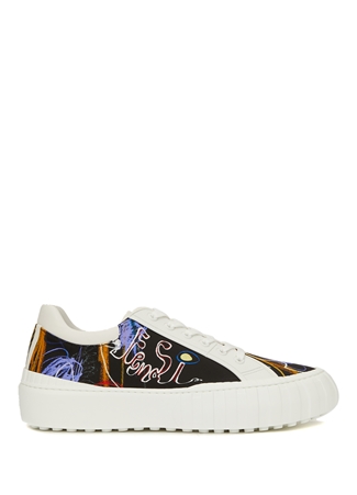 Fendi Erkek Colorblocked Logolu Sneaker Beyaz 7 US Fendi Erkek Colorblocked Logolu Sneaker Beyaz 7 US
