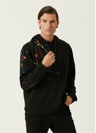 Network Erkek Slim Fit Siyah Sweatshirt XL EU