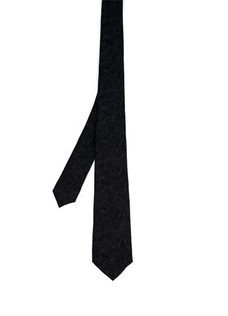 Pal Zileri Erkek Lacivert Desenli İpek Kravat Mavi EU