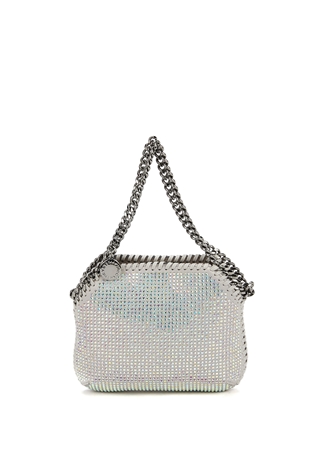 Stella McCartney Kadın Falabella Mini Silver Omuz Çantası Gri EU Stella McCartney Kadın Falabella Mini Silver Omuz Çantası Gri EU