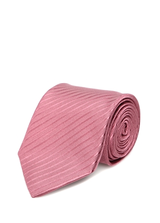 Pal Zileri Erkek Pembe Verev Çizgili İpek Kravat EU Pal Zileri Erkek Pembe Verev Çizgili İpek Kravat EU