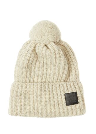 Canada Goose Kadın Bej Logolu Yün Bere EU