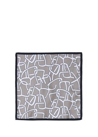 Beymen Club Kadın Bej Desenli 50x50 cm İpek Eşarp EU