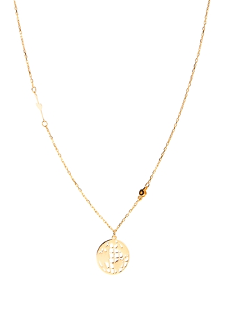 Collection-Alper Tunçoku Kadın Dünya Formlu Altın Rengi Kolye EU