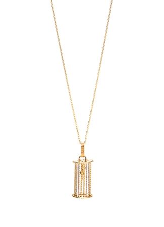 Collection-Alper Tunçoku Kadın Uç Detaylı Altın Rengi Kolye EU