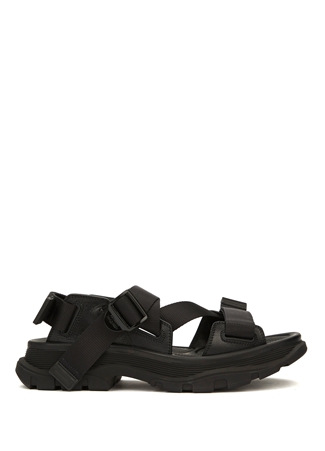 Alexander McQueen Erkek Siyah Logolu Sandalet 42 EU Alexander McQueen Erkek Siyah Logolu Sandalet 42 EU