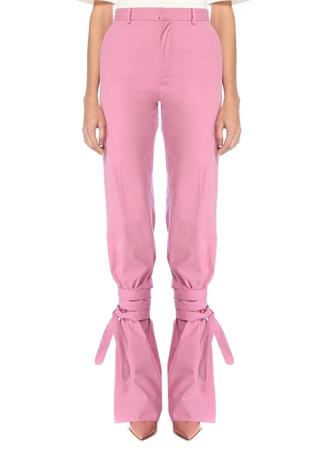 The Attico Kadın Pembe Yüksek Bel Paçası Bağcıklı Pantolon 38 IT The Attico Kadın Pembe Yüksek Bel Paçası Bağcıklı Pantolon 38 IT