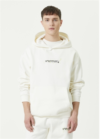 Urban Theory Erkek Essentials Ekru Kapüşonlu Logo Baskılı Sweatshirt Bej S EU Urban Theory Erkek Essentials Ekru Kapüşonlu Logo Baskılı Sweatshirt Bej S EU