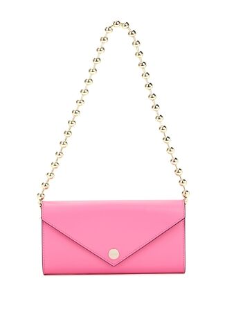 Ganni Kadın Pembe Logolu Cüzdan EU