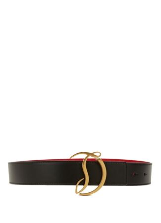 Christian Louboutin Kadın Siyah Deri Kemer 70 EU