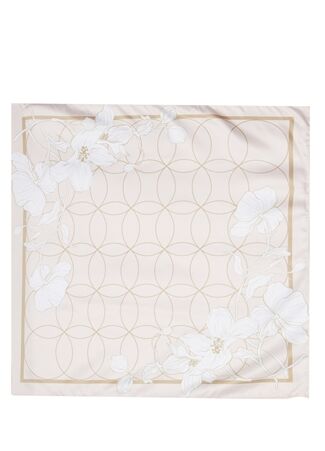 Beymen Kadın Krem Geometrik Desenli Fular EU