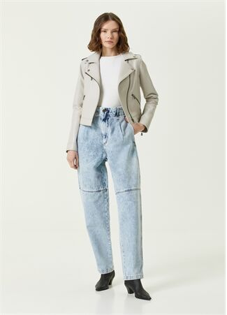 The Mannei Kadın Shobak Loose Fit Mavi Jean Pantolon 38 FR