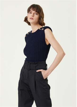 Network Kadın Slim Fit Lacivert Kazak S EU Network Kadın Slim Fit Lacivert Kazak S EU