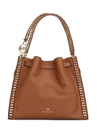 Michael Kors Kadın Mina Large Taba Logolu Deri Omuz Çantası Turuncu EU Michael Kors Kadın Mina Large Taba Logolu Deri Omuz Çantası Turuncu EU