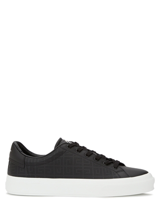 Givenchy Erkek Siyah Logolu Deri Sneaker 42 EU