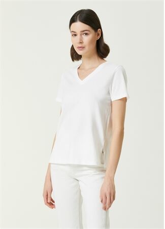 Beymen Kadın Beyaz V Yaka T-shirt XS EU