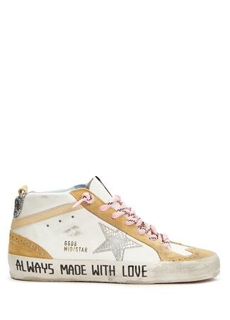 Golden Goose Kadın Mid Star Gri Sneaker Bej 35 Eu Golden Goose Kadın Mid Star Gri Sneaker Bej 35 Eu