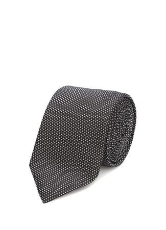 Pal Zileri Erkek Siyah Mikro Desenli İpek Kravat EU