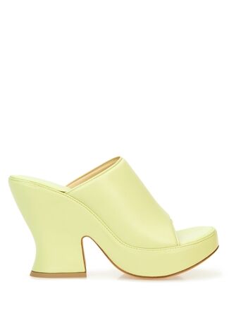 Bottega Veneta Kadın Açık Yeşil Deri Terlik 36 EU