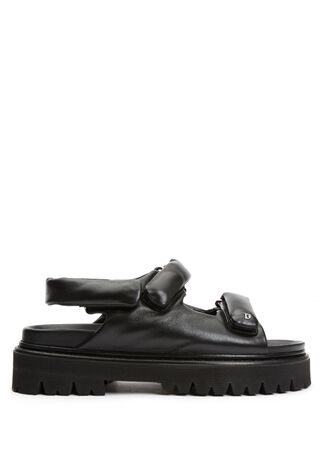 Dsquared2 Erkek Siyah Deri Sandalet 42 EU Dsquared2 Erkek Siyah Deri Sandalet 42 EU