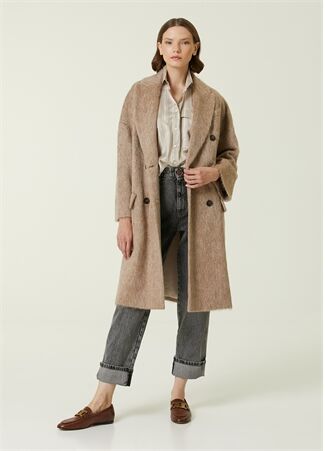 Brunello Cucinelli Kadın Straight Fit Gri Jean Pantolon 36 IT