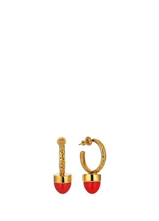 Evren Kayar Kadın Mars Turuncu Altın Rengi Kaplama Küpe EU Evren Kayar Kadın Mars Turuncu Altın Rengi Kaplama Küpe EU