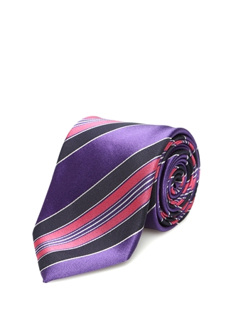 Pal Zileri Erkek Colorblocked Verev Çizgili İpek Kravat EU Pal Zileri Erkek Colorblocked Verev Çizgili İpek Kravat EU