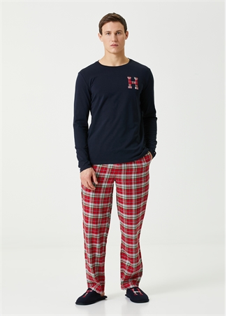 Tommy Hilfiger Erkek Kırmızı Ekose Desenli Pijama Seti M EU Tommy Hilfiger Erkek Kırmızı Ekose Desenli Pijama Seti M EU