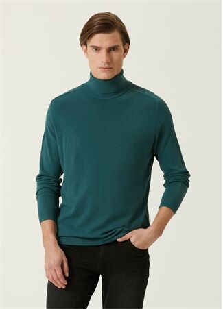 Network Erkek Slim Fit Yeşil Kazak XS EU