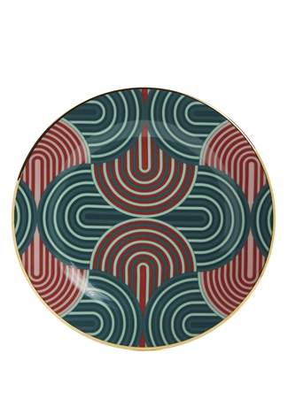 La Doublej Colorblocked Desenli 2li Porselen Tabak Seti Çok Renkli La Doublej Colorblocked Desenli 2li Porselen Tabak Seti Çok Renkli