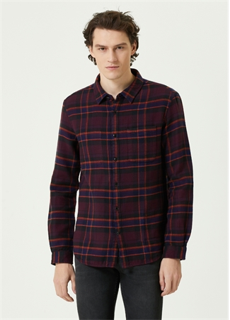 John Varvatos Star Usa Erkek Bordo Ekoseli Cep Detaylı Gömlek S Eu John Varvatos Star Usa Erkek Bordo Ekoseli Cep Detaylı Gömlek S Eu