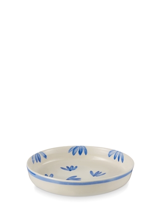 Goho Kafi Kemik Lotus El Yapımı Porselen Tabak Çok Renkli