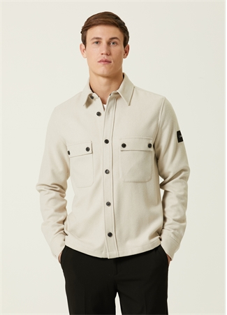 Calvin Klein Erkek Regular Fit Bej Logolu Yün Mont XL EU Calvin Klein Erkek Regular Fit Bej Logolu Yün Mont XL EU