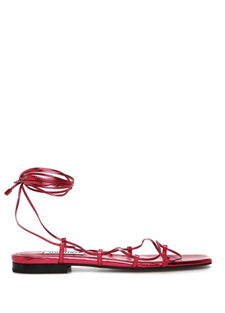 The Attico Kadın Pembe İnce Bağcıklı Deri Sandalet 36 EU