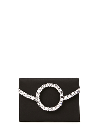 Renaud Pellegrino Kadın Siyah Taş Detaylı Abiye Çanta Eu