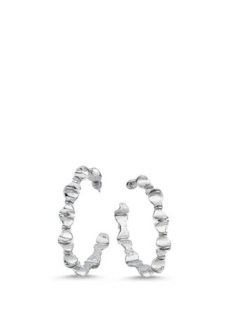 Unique By Av Kadın Silver Urartu Cimdik Bronz Küpe Gri EU